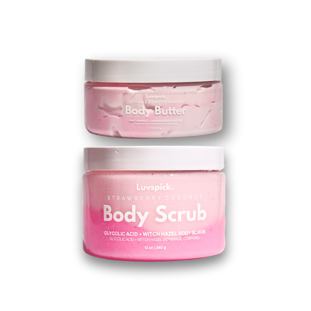 Whipped Niacinamide Body butter And Glycolic Acid Body Scrub Bodycare Bundle - Brazillian Bum ...